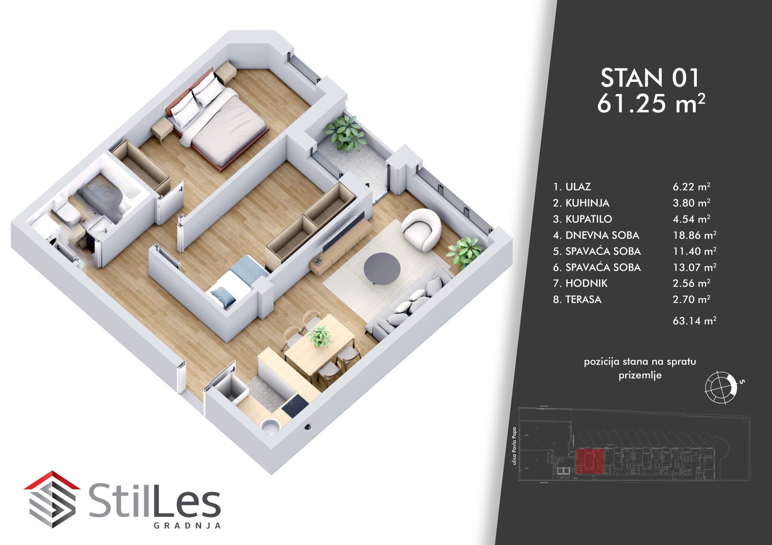 stan 1 – stilles gradnja